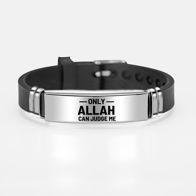 Islam Muslim Allah Stainless Steel Silicone Bracelet Bangle - Istar ...